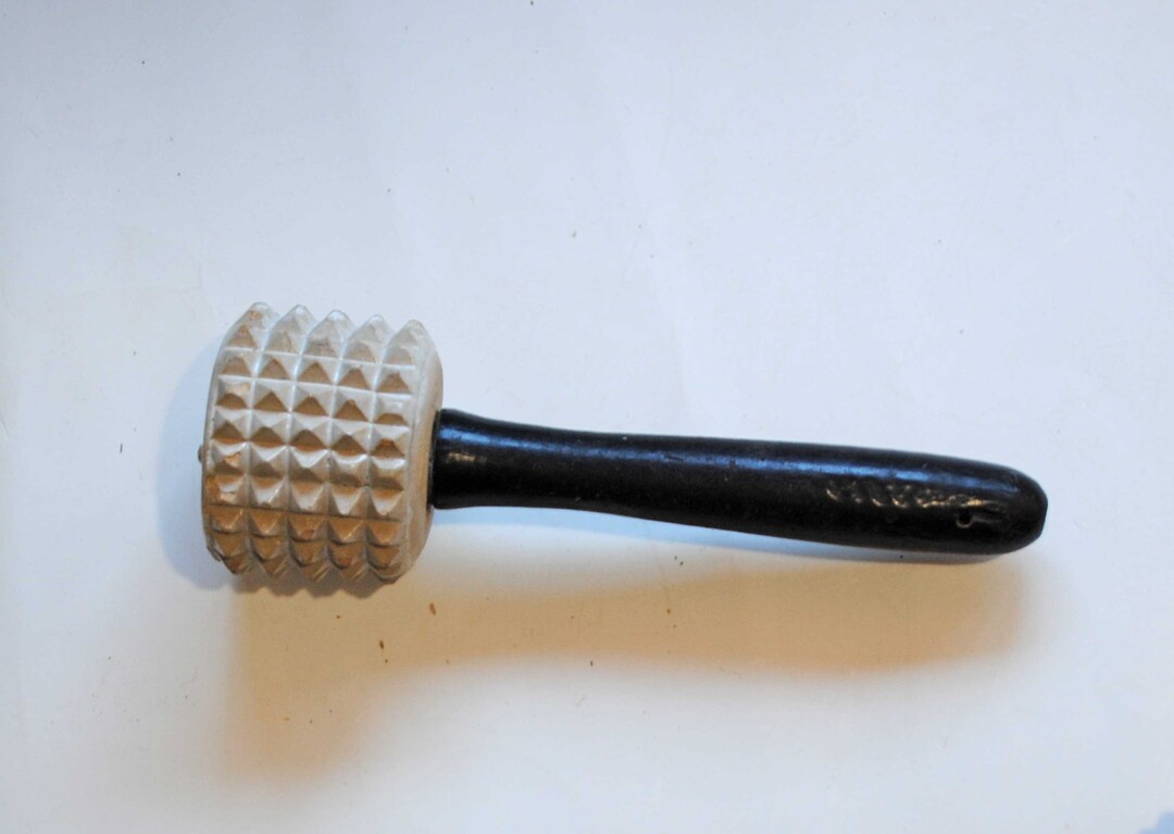 Antique Yellow Ware Stoneware Mallet Meat Tenderizer Pat. Dec 25, 1877 ...