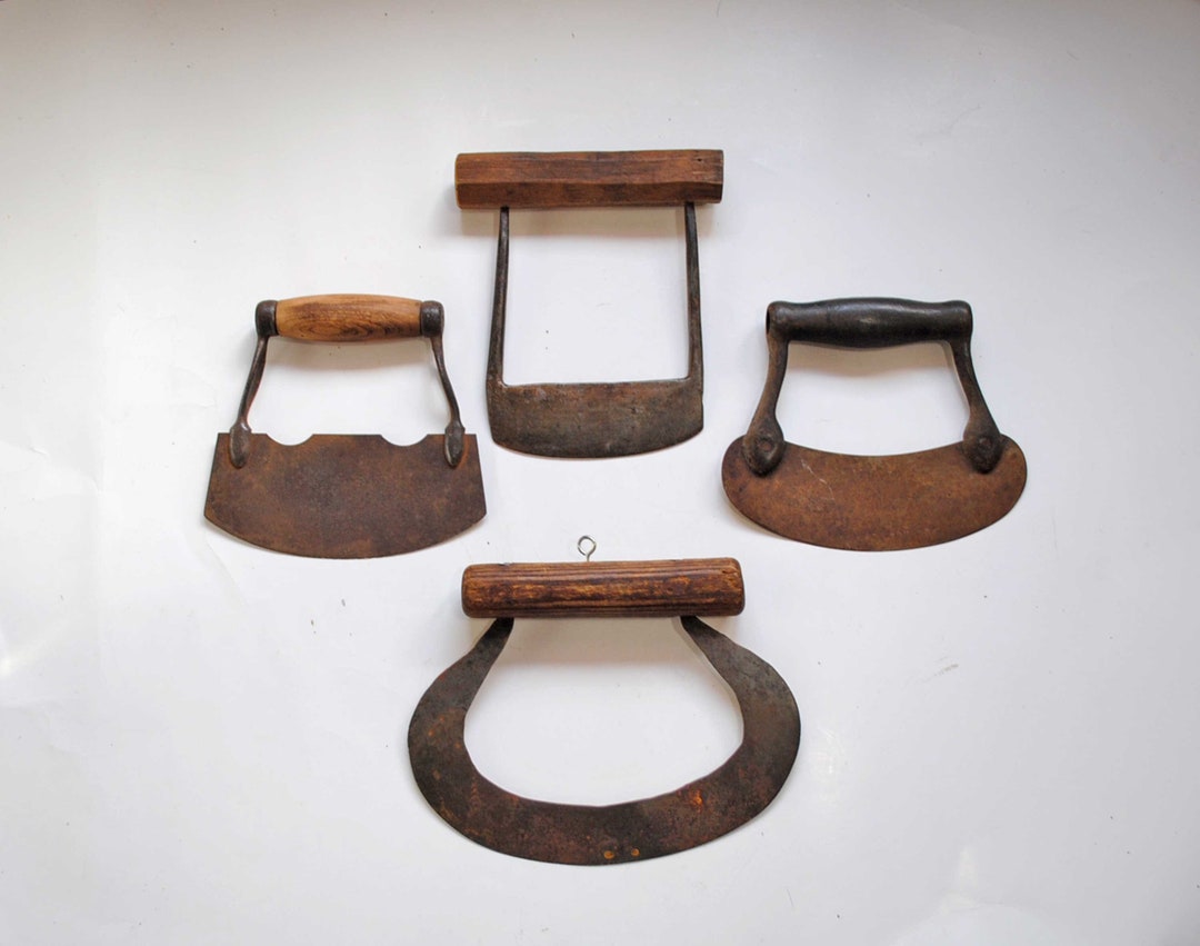 Antique Herb Choppers, Lot of 4, Primitive Forged Iron, Farmhouse Find ...