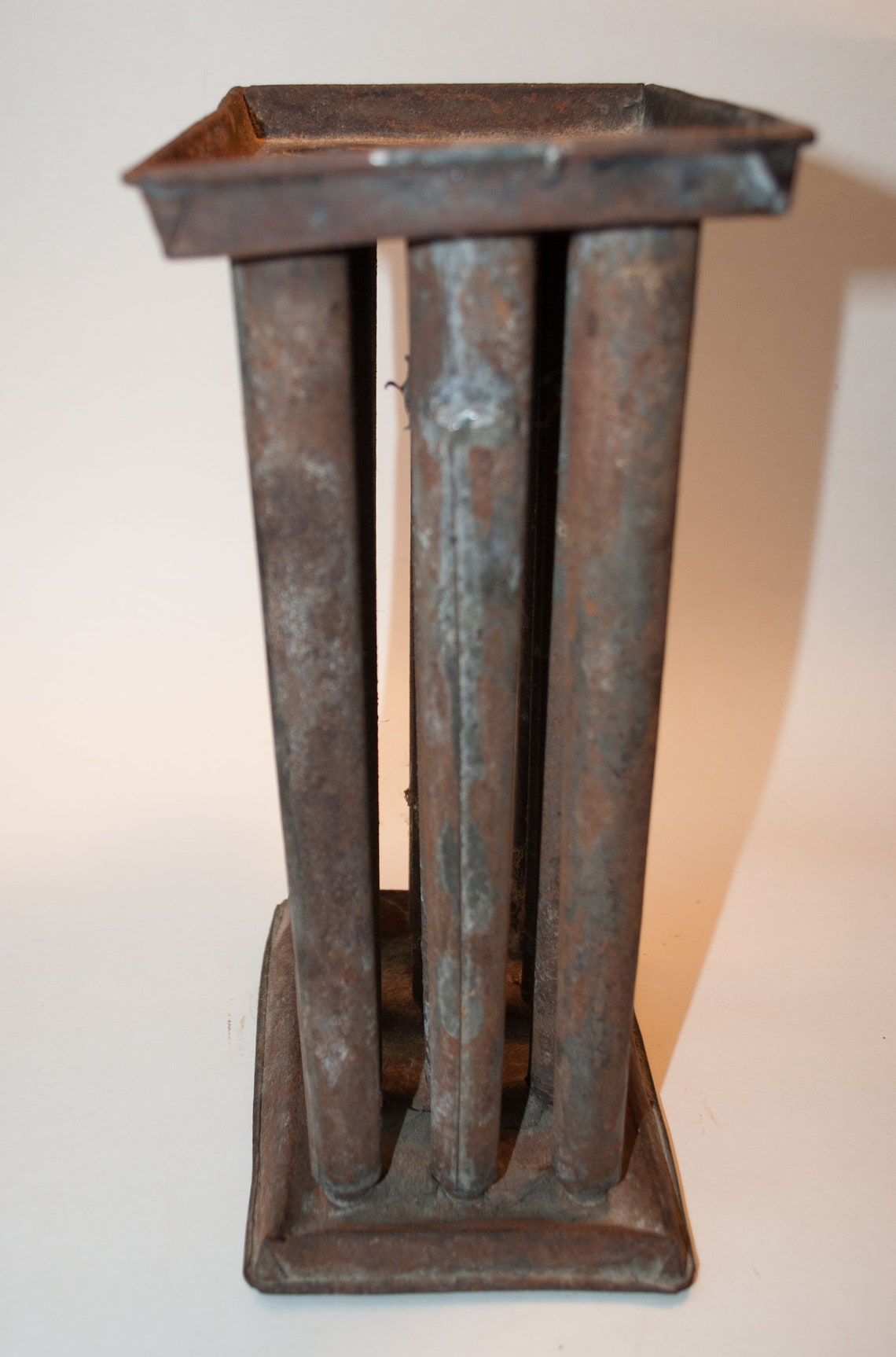 Antique Tin Candle Mold - 12 Hole Tin Taper Candle Making Form - Rustic ...