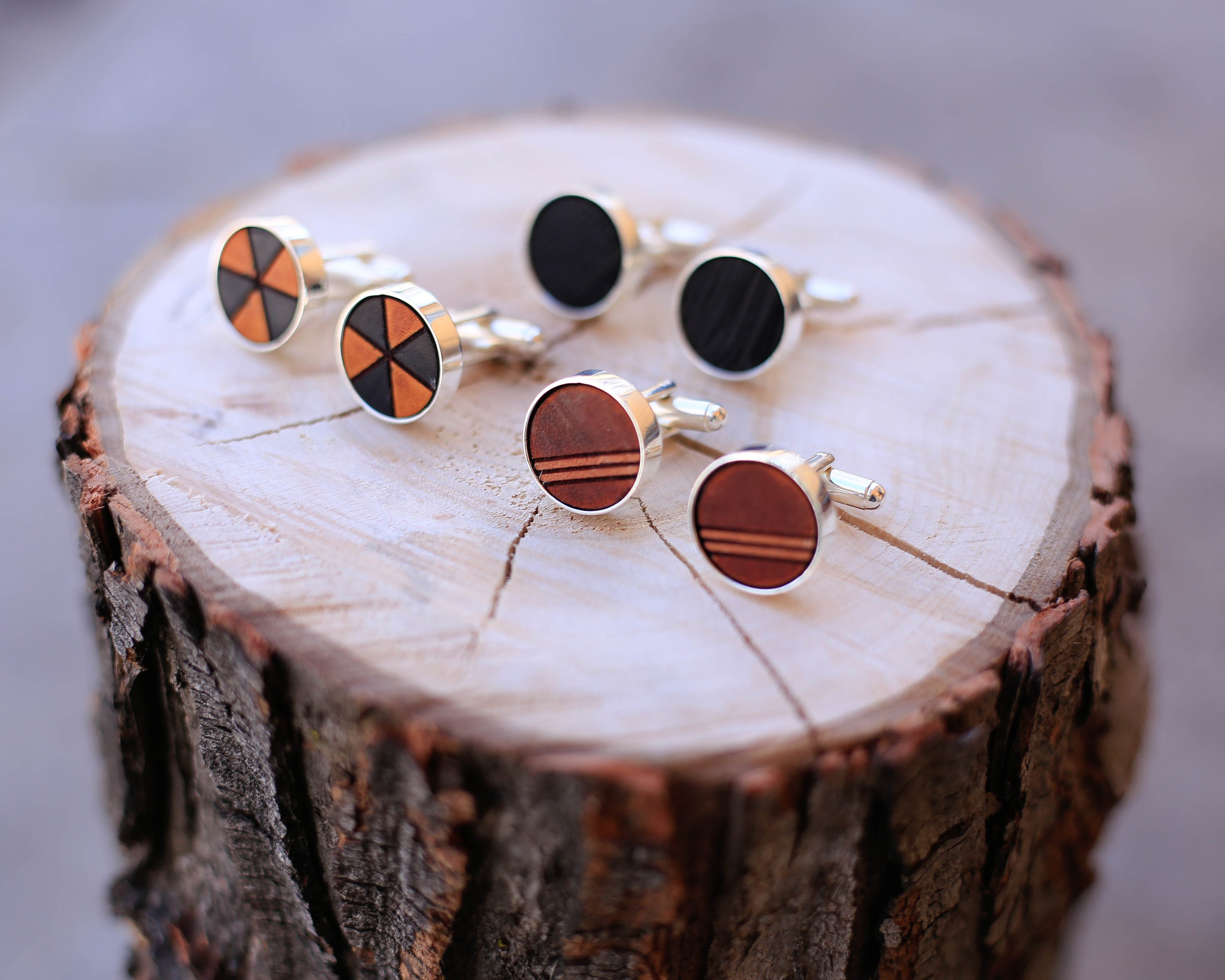 Leather Cuff Link With Etched Bio Hazard Design - Etsy