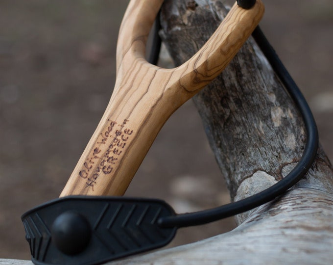 Handmade Olive Wood Slingshot | Handmade Wooden Toys - Etsy