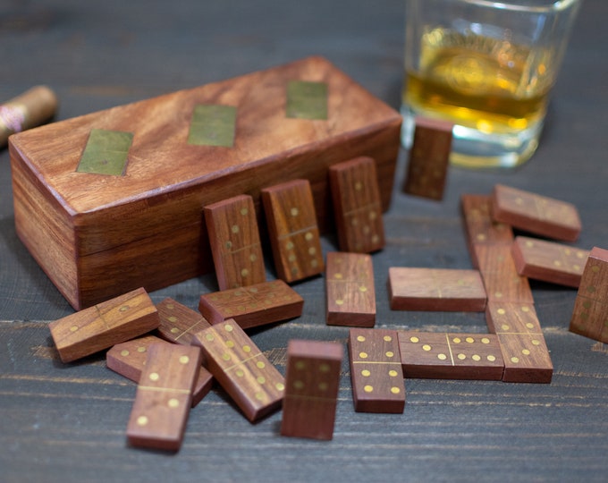 Handmade Wooden Domino Box Wooden Dominoes - Etsy