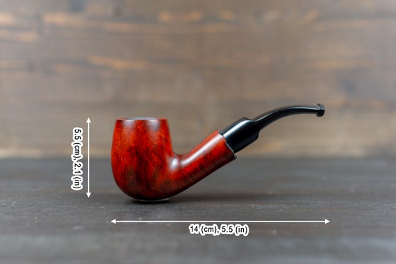 Tobacciana Unique Wooden Pipes in Dark Red Riki Wood Hand carved Wooden ...