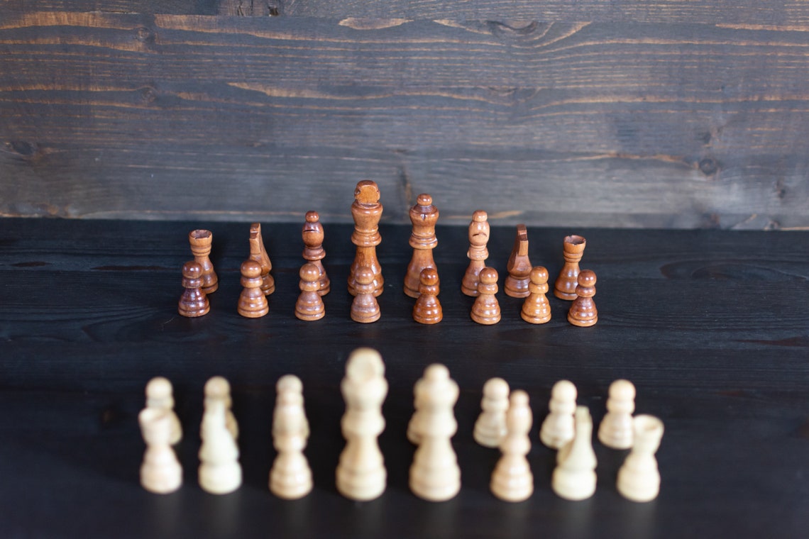 Wooden Chess Pieces Box Set | Wooden Drawer Storage Chess Box - Etsy