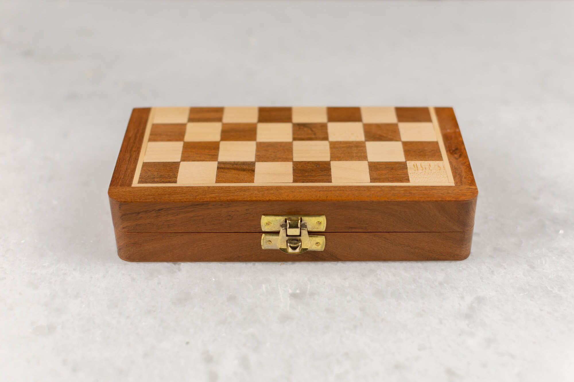 Wooden Magnetic Chess Board Game Box | Handmade Chess Box Set Mini ...