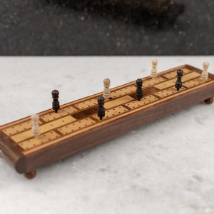 Handcrafted Wooden Cribbage Board | Unique Handmade Board Games - Etsy