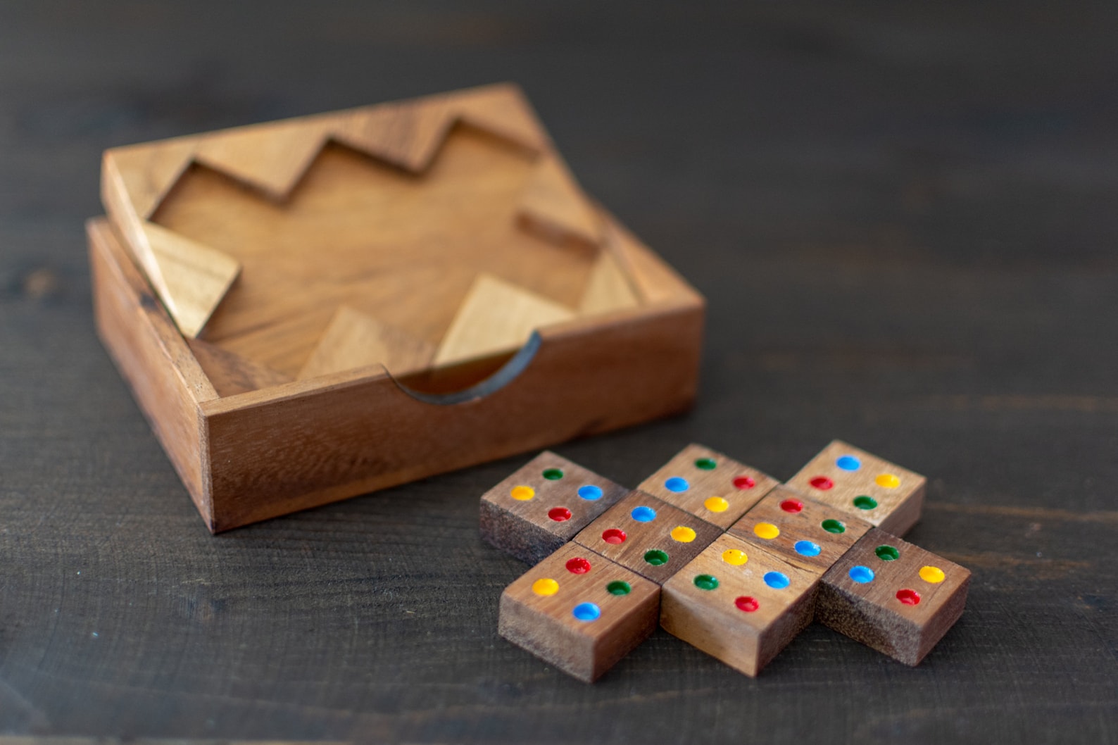 Wooden Color Match Game Handmade Color Match Puzzle With - Etsy