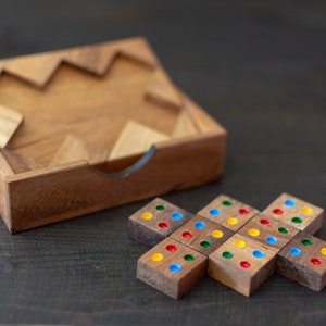 Wooden Color Match Game | Handmade Color Match Puzzle With Squares - Etsy