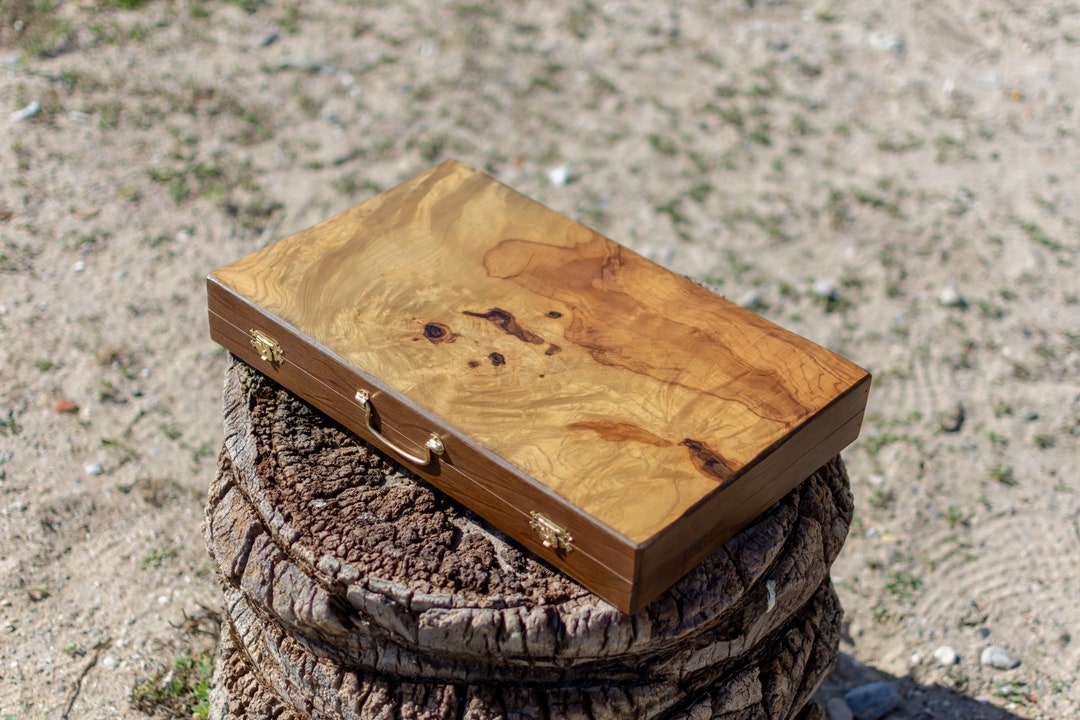 Premium Series From Old Olive Wood Backgammon Set | Made of Olive Tree Root| Large Size - Etsy