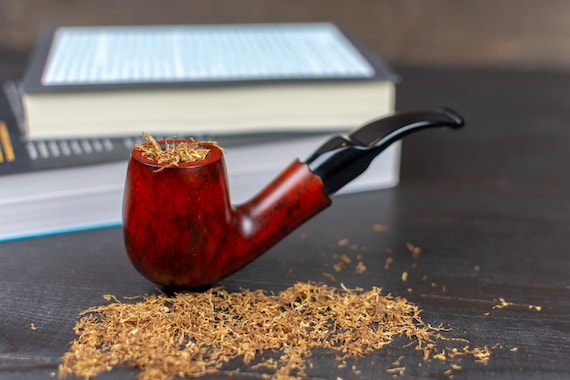 Tobacciana Unique Wooden Pipes in Dark Red Riki Wood Hand carved Wooden ...