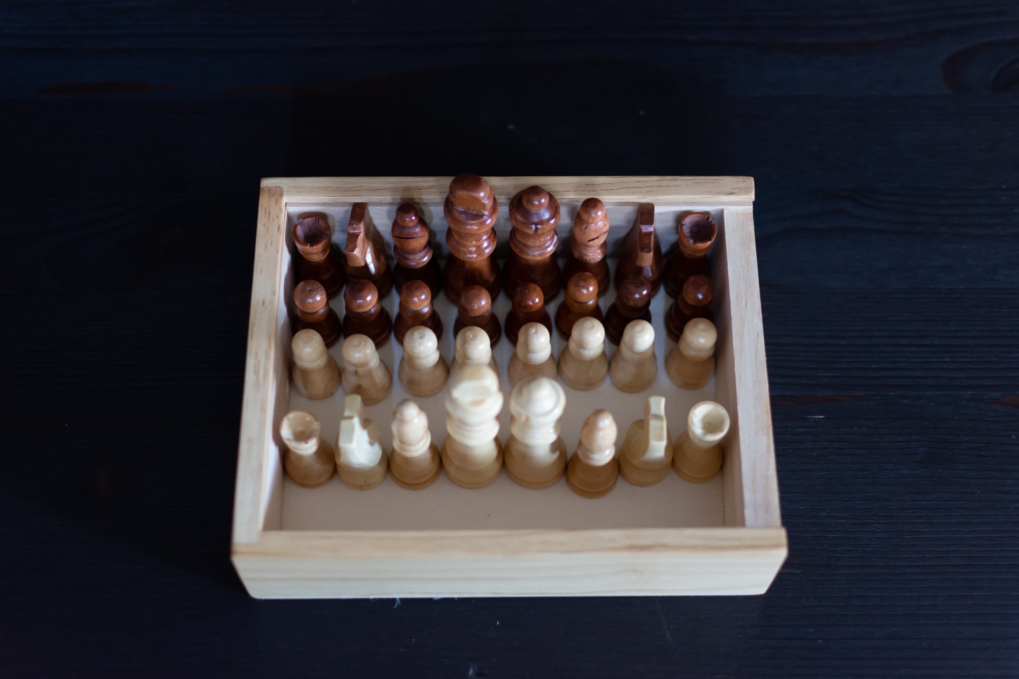 Wooden Chess Pieces Box Set | Wooden Drawer Storage Chess Box - Etsy