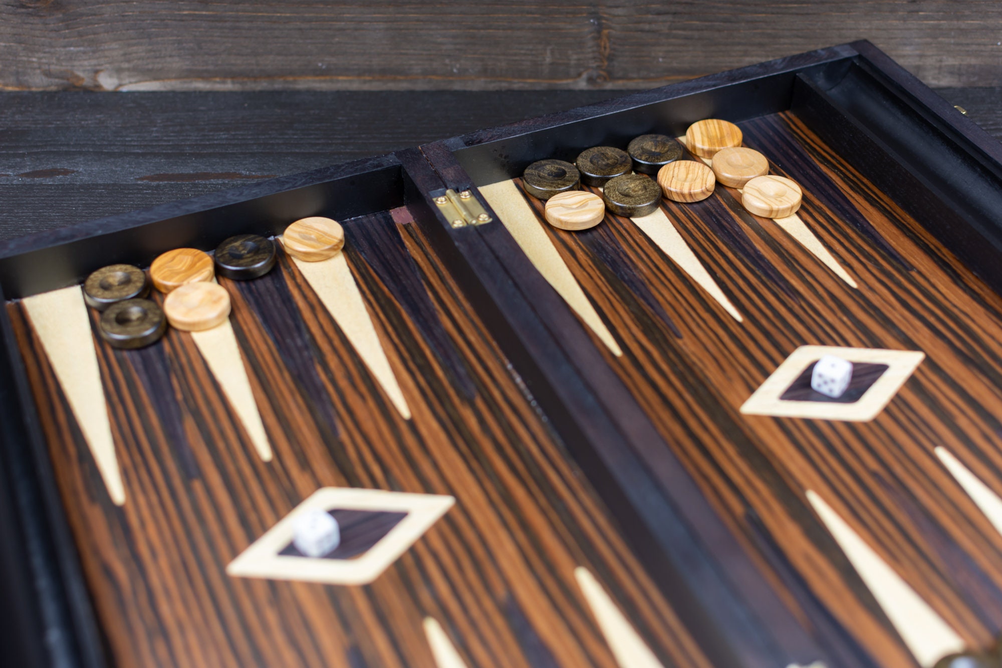 Wooden Backgammon Board Set | Unique Palisandre Wood| Medium Size ...