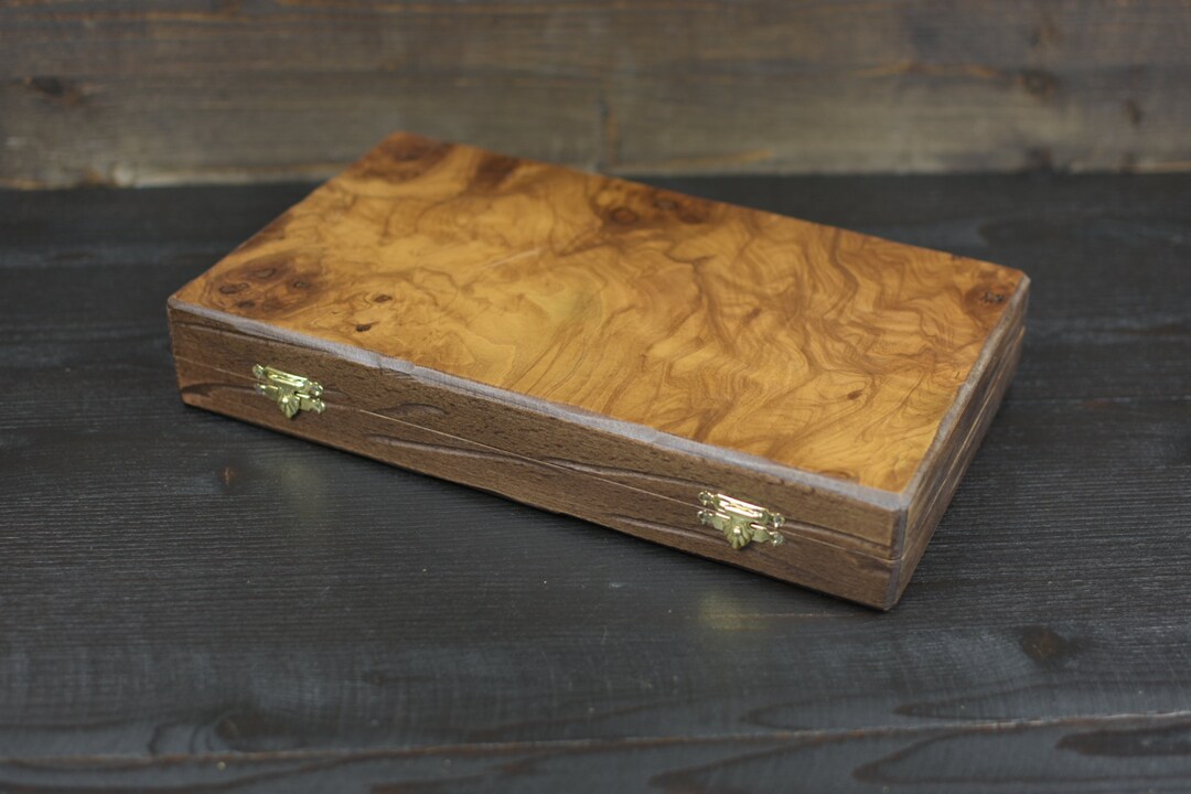 Olivewood Backgammon Set | Wooden Handmade Greek Tavli Small Size ...