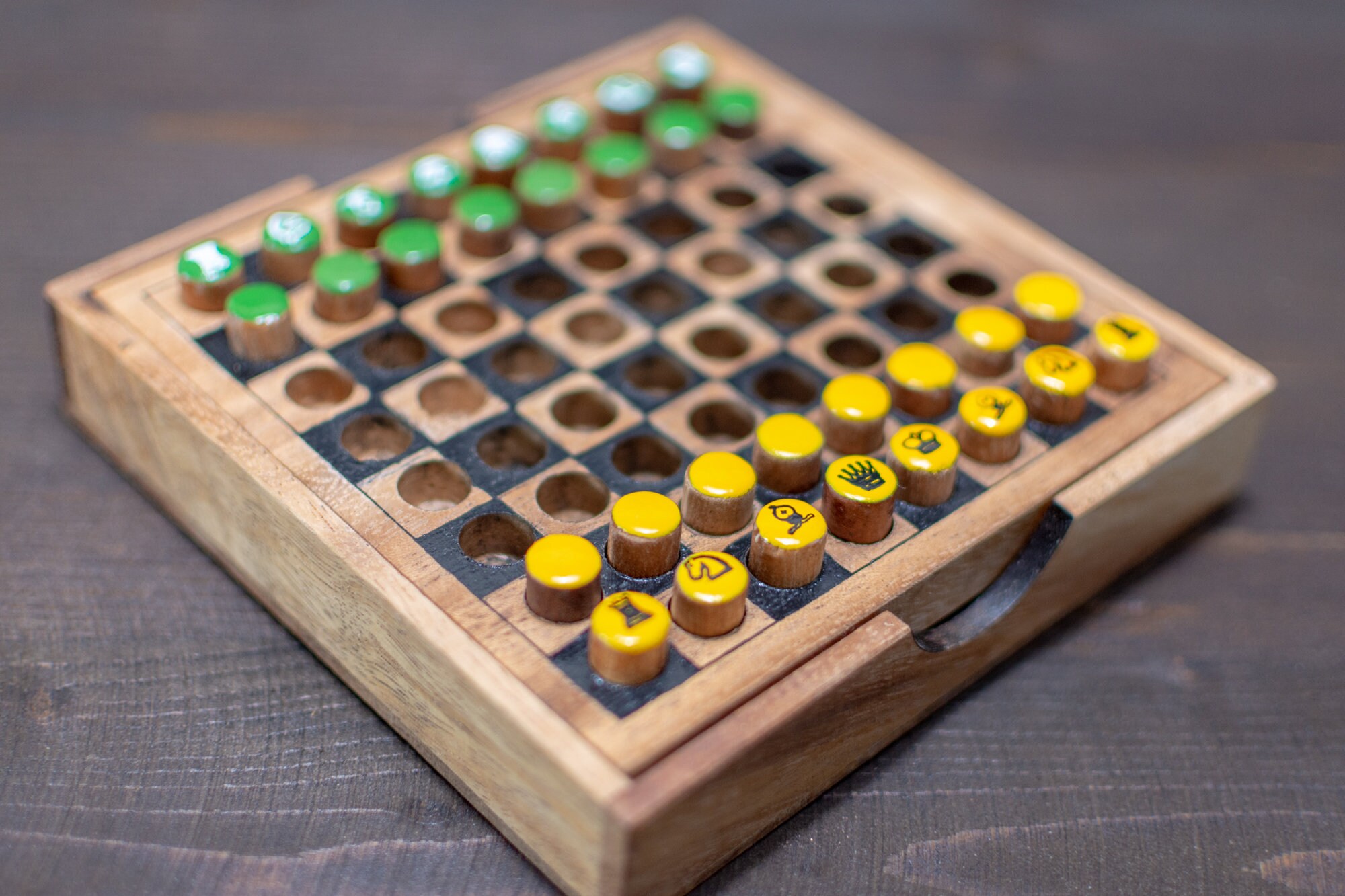 Wooden Chess and Checker Game Set Handmade Chess and Checker | Etsy