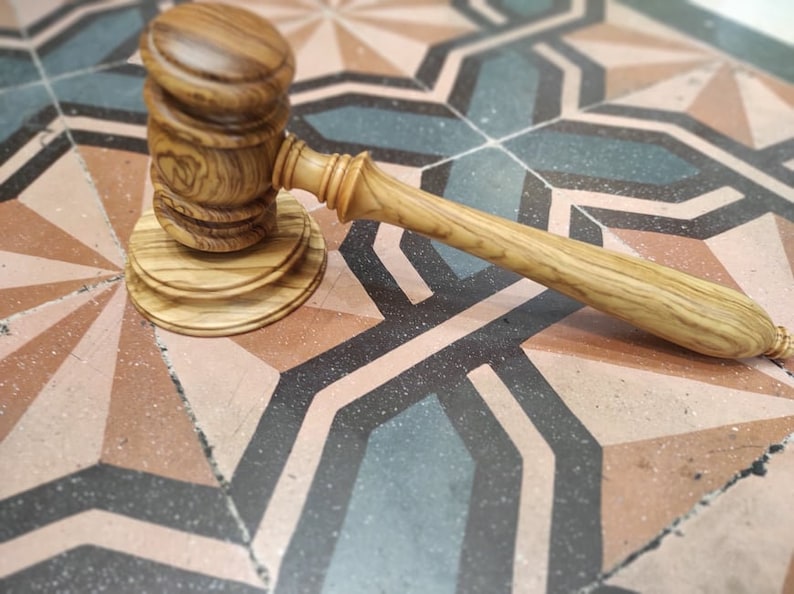 Handmade Olive Wood Judge Gavel Wooden Auction Hammer With - Etsy