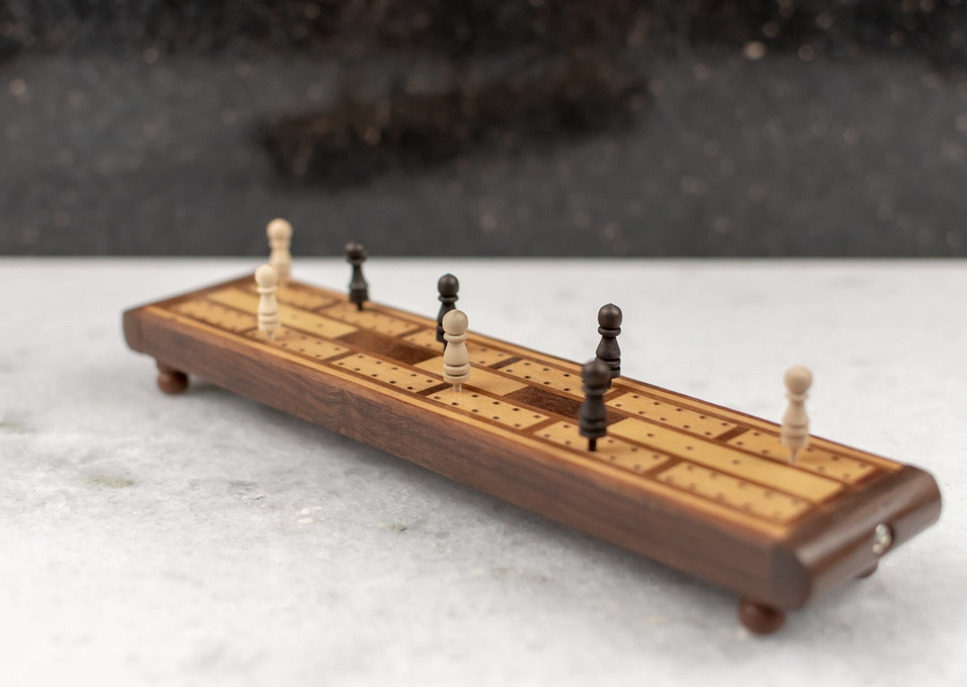 Handcrafted Wooden Cribbage Board | Unique Handmade Board Games - Etsy
