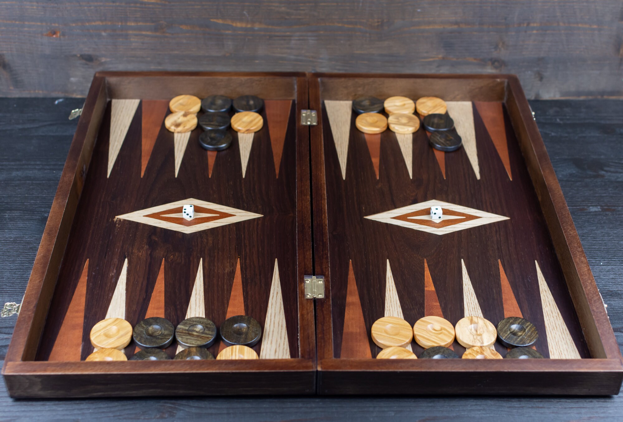 Handmade Backgammon Set ,laminate Wood,wooden Classic Games,old ...