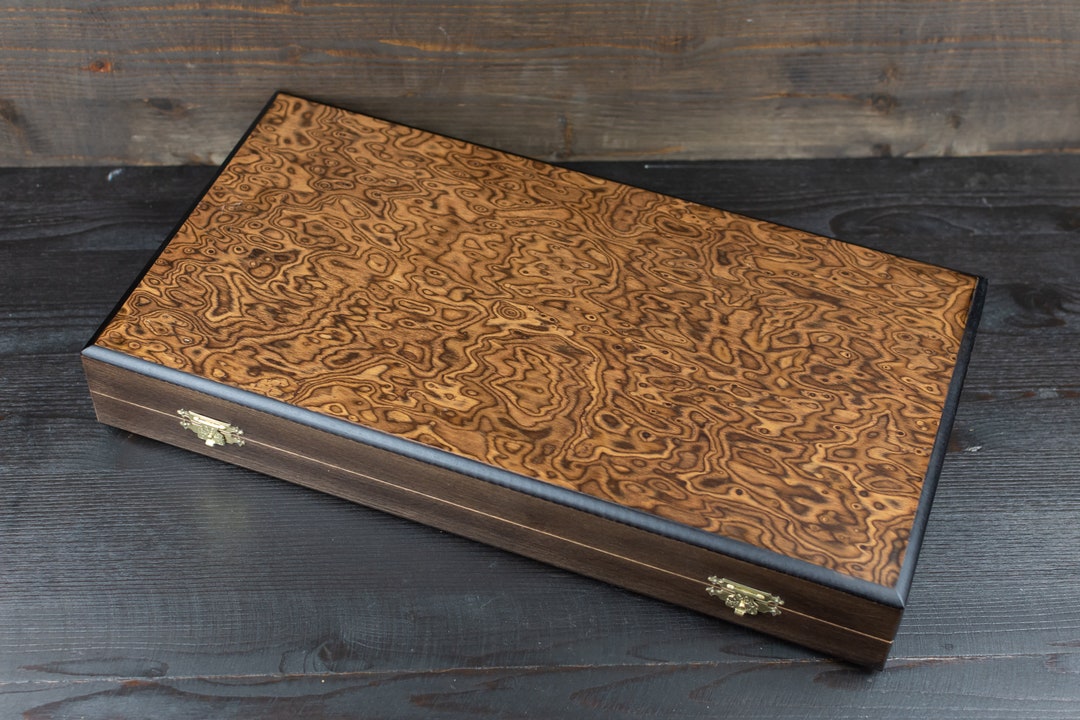Walnut Wood Backgammon Set,luxury Backgammon Board,hand Carved,wooden ...