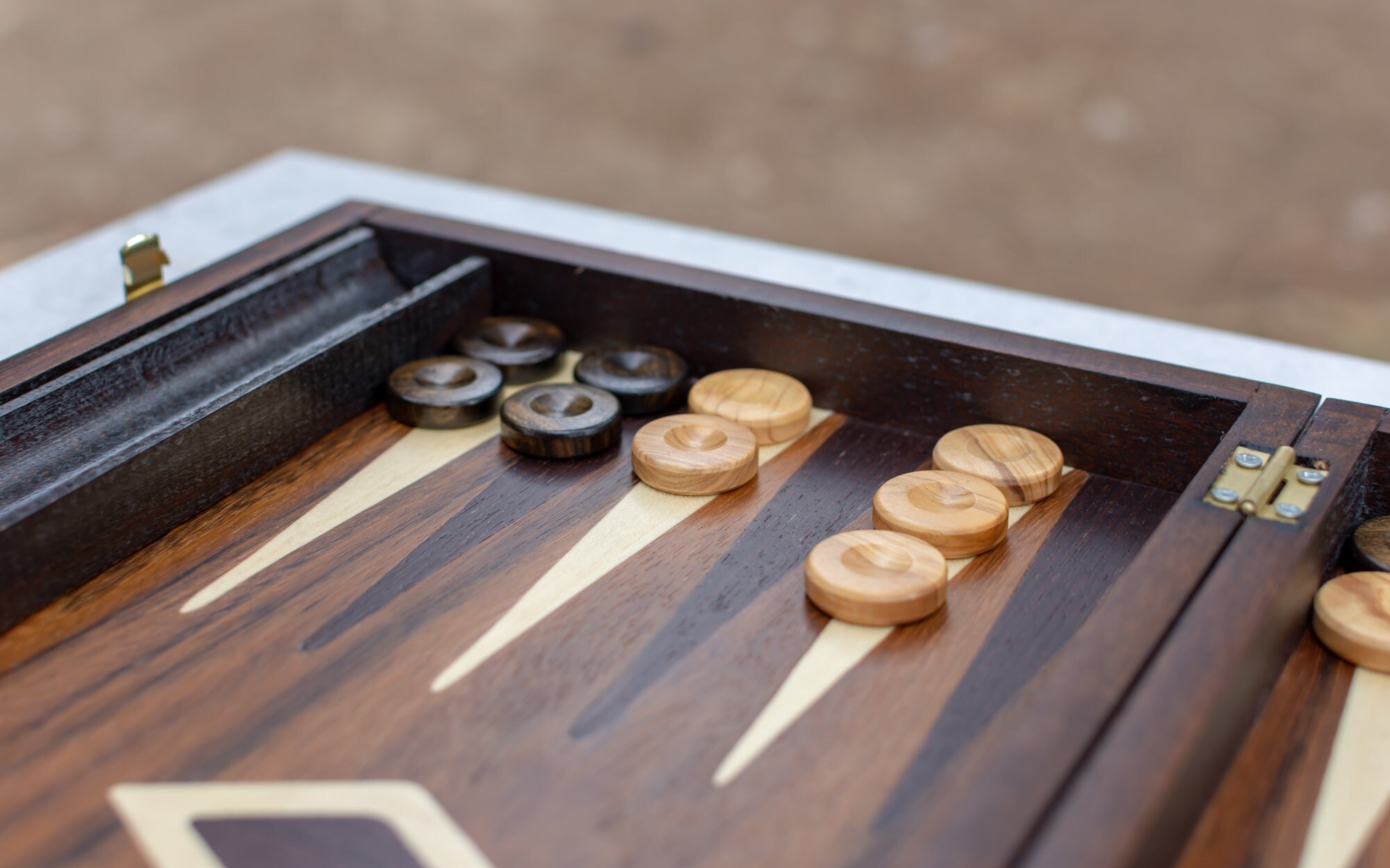 Wooden Handmade Backgammon Board Game Wooden Greek Tavli Set | Etsy