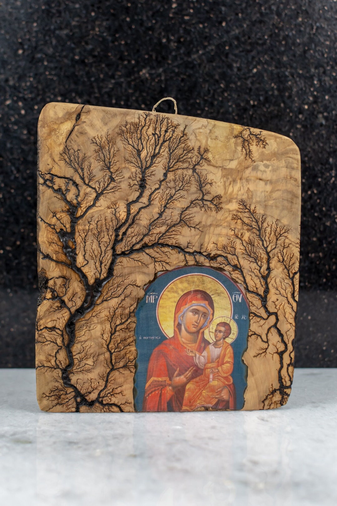 Handmade Christian Art Large Wooden Religious Icon Mother - Etsy