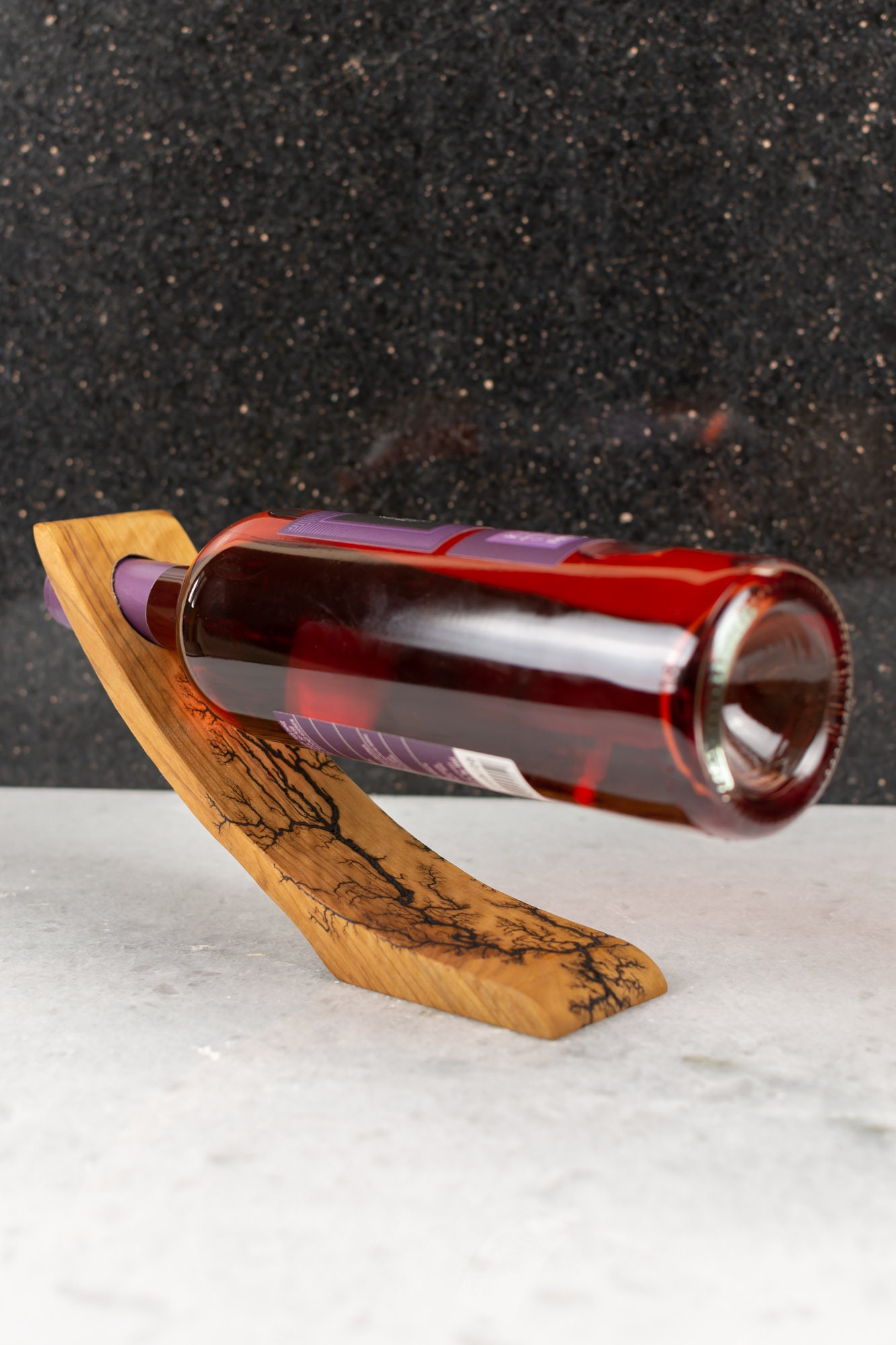 Handmade Olivewood Wine Stand | Handcrafted Wine Bottle Holder - Etsy