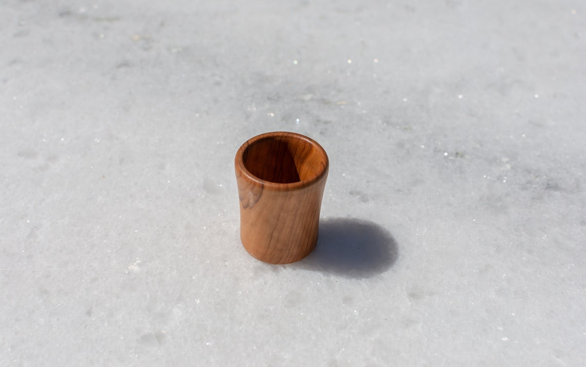 Wooden Shot Glass Made From Olive Wood Handmade Shot for - Etsy