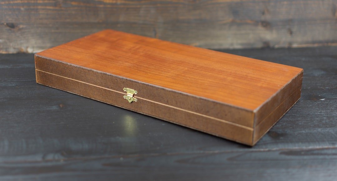 Wooden Backgammon Set | Mahogany Wood| Medium Size | Wooden Handmade ...