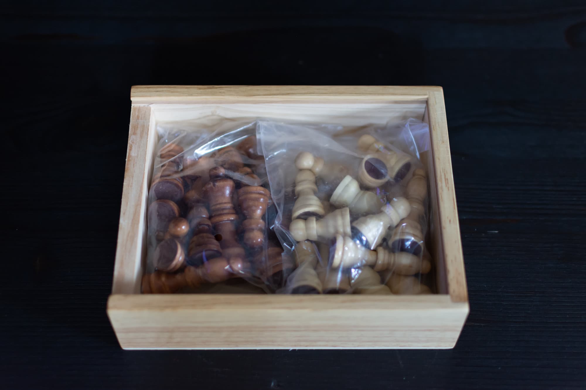 Wooden Chess Pieces Box Set Wooden Drawer Storage Chess Box | Etsy