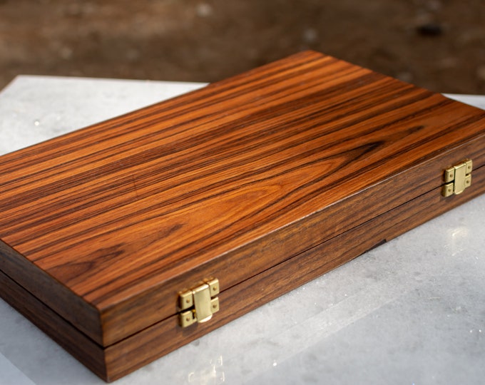 Wooden Handmade Backgammon Board Game | Wooden Greek Tavli Set ...