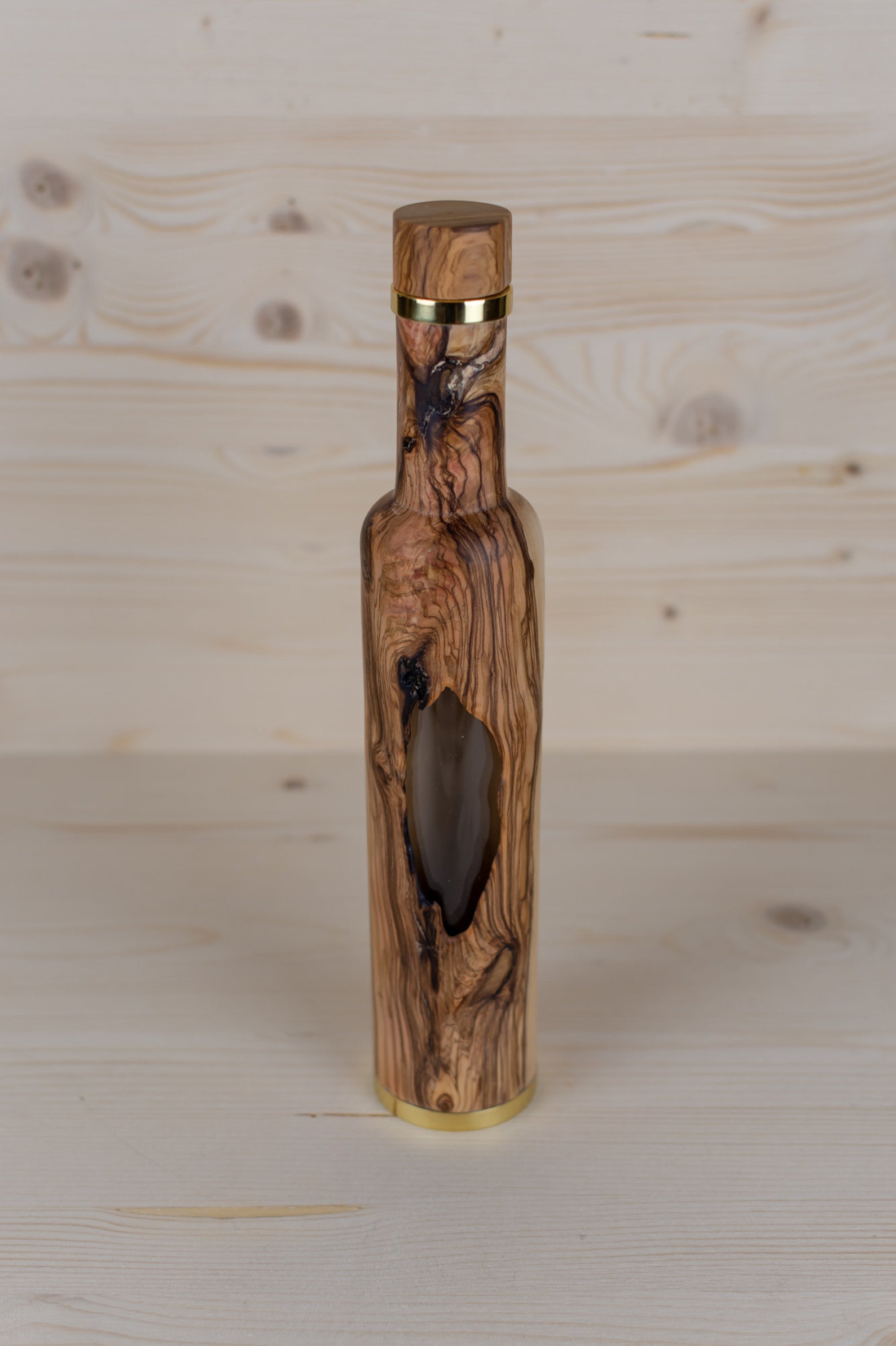 Beautiful Handcarved Olivewood Bottle for Olive Oil Made of - Etsy