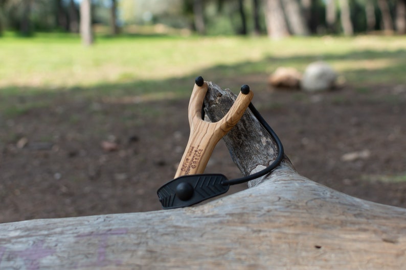 Handmade Olive Wood Slingshot | Handmade Wooden Toys - Etsy