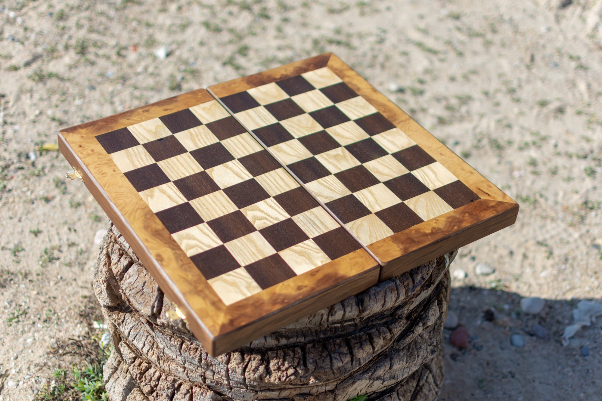 Premium Series From Old Olive Wood Tree | Unique Olive Wood Backgammon ...