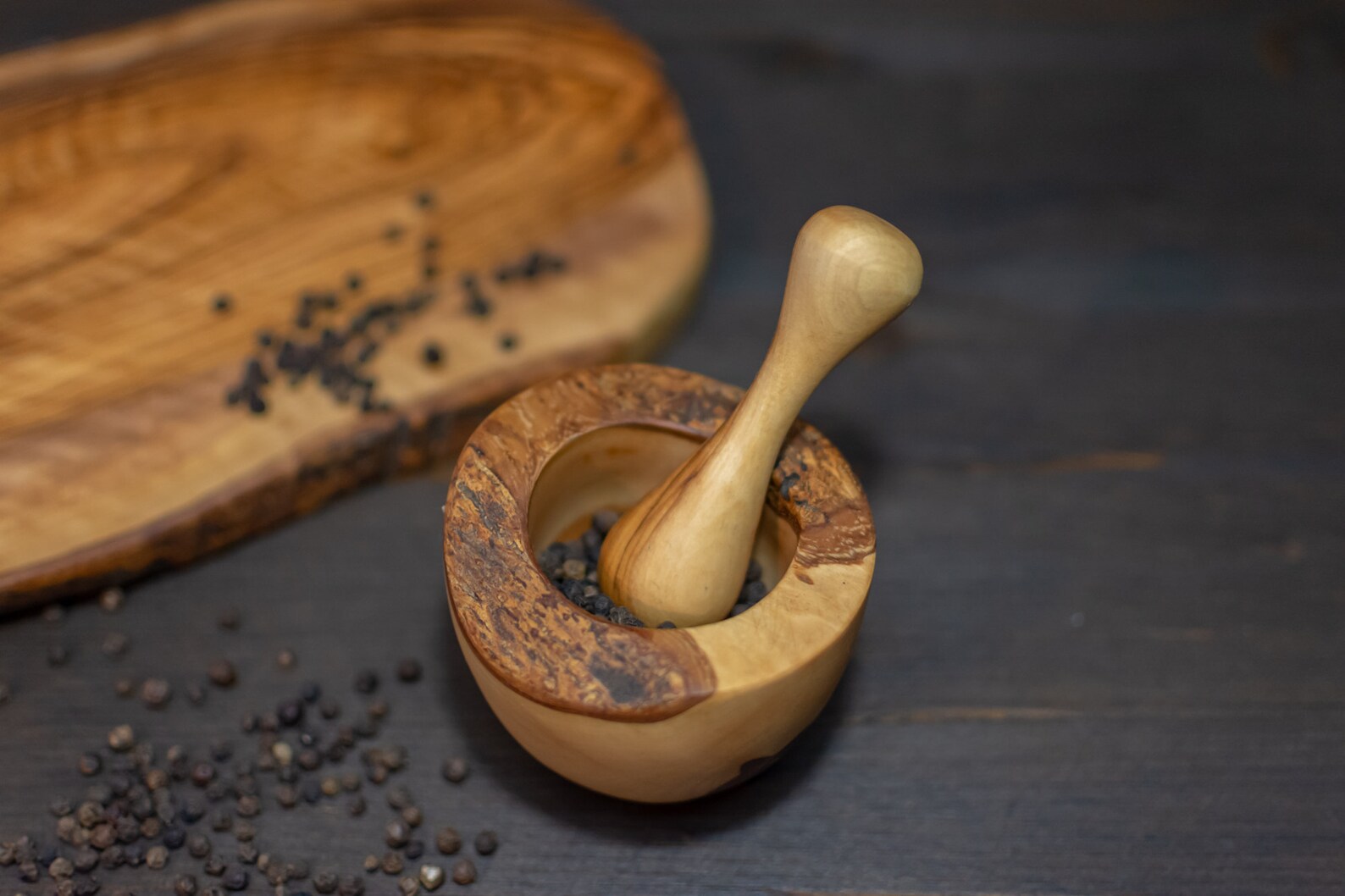 Handmade Olive Wood Mortar and Pestle Set - Etsy