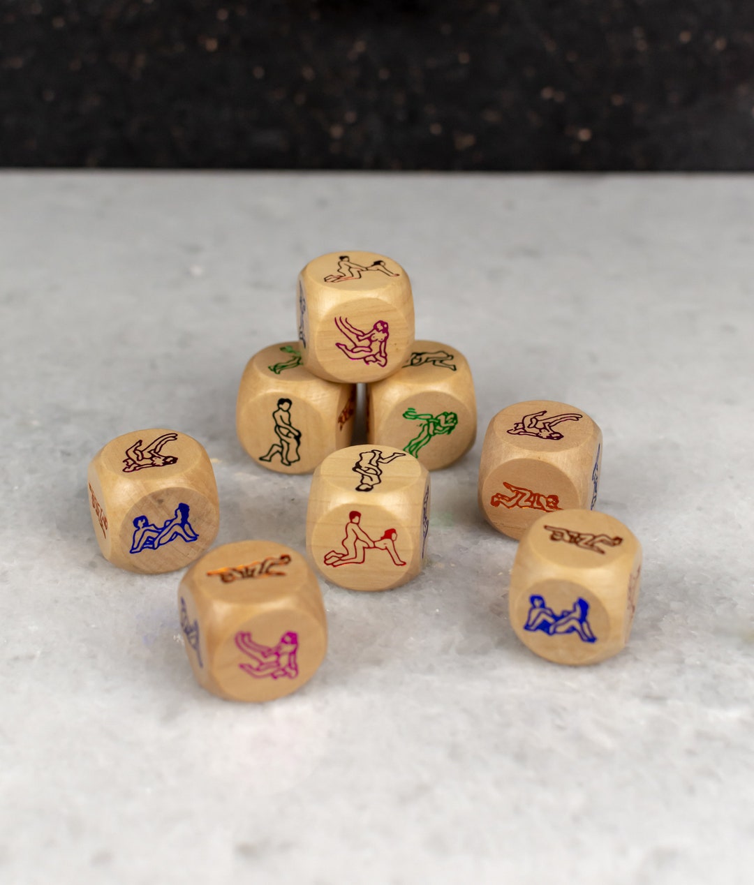 Wooden Sex Dice Kama Sutra Wooden Dice Wooden Toys Etsy