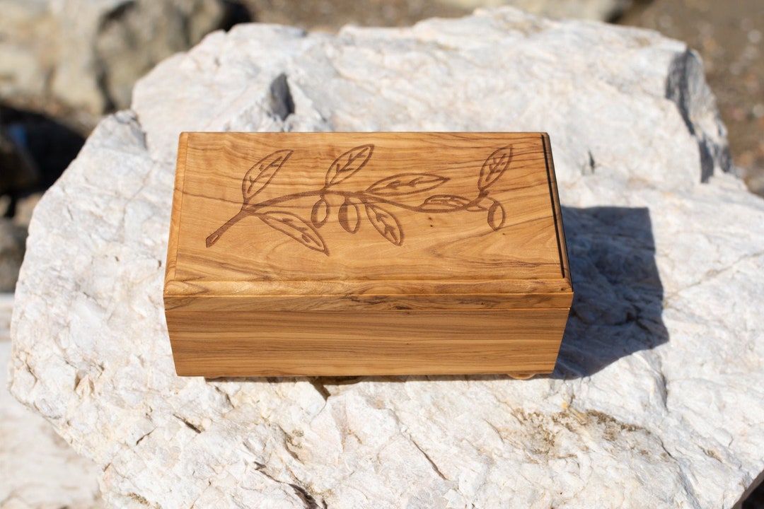 Wood Storage Box for Multilple Uses | Handcrafted From Olive Wood ...
