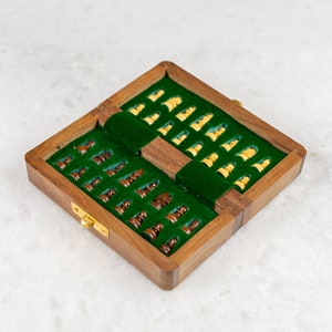 Handmade Magnetic Chess Board Game Box | Wooden Chess Box Set Mini ...