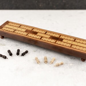 Handcrafted Wooden Cribbage Board | Unique Handmade Board Games - Etsy