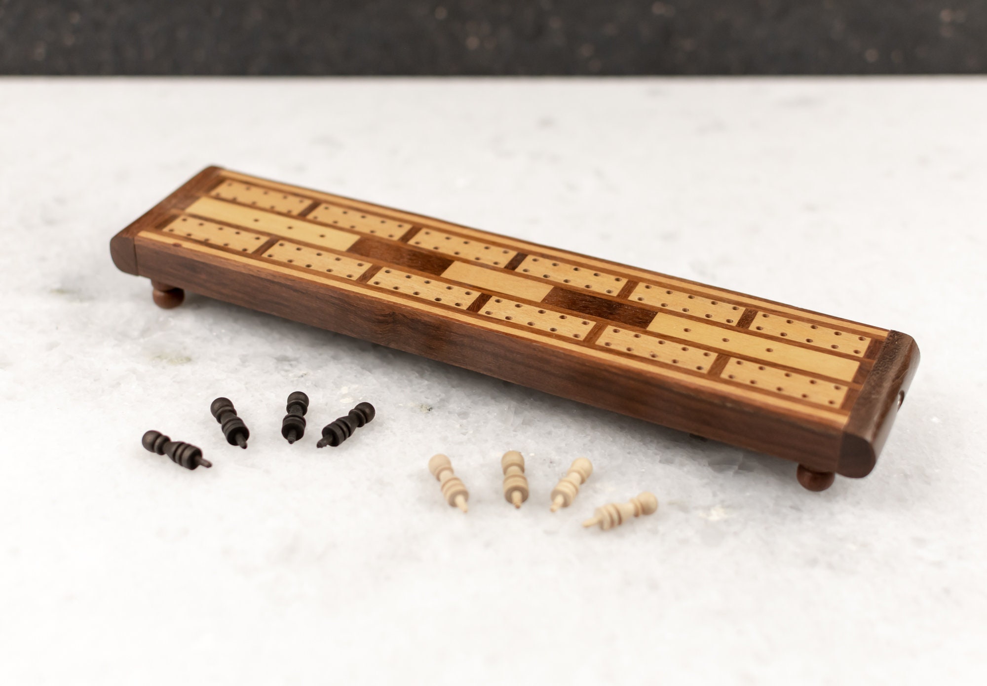 Handcrafted Wooden Cribbage Board | Unique Handmade Board Games - Etsy