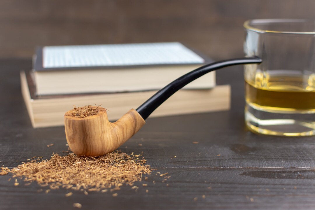 Modern Wooden Tobacco Smoking Pipe in Elegant Design | Handmade Olive ...