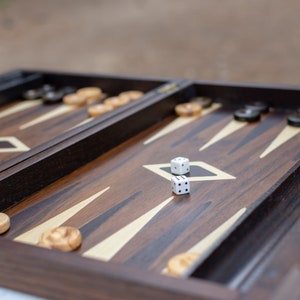 Wooden Handmade Backgammon Board Game Wooden Greek Tavli Set | Etsy