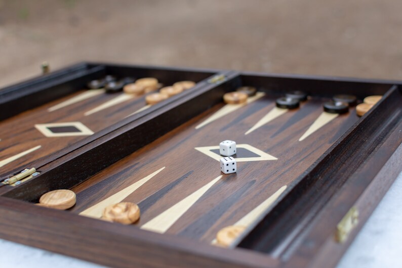 Wooden Handmade Backgammon Board Game Wooden Greek Tavli Set - Etsy