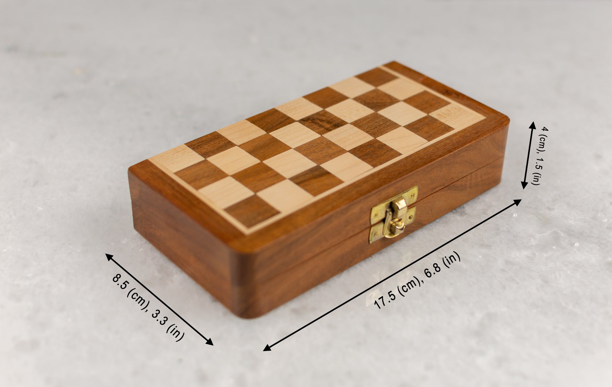 Wooden Magnetic Chess Board Game Box | Handmade Chess Box Set Mini ...