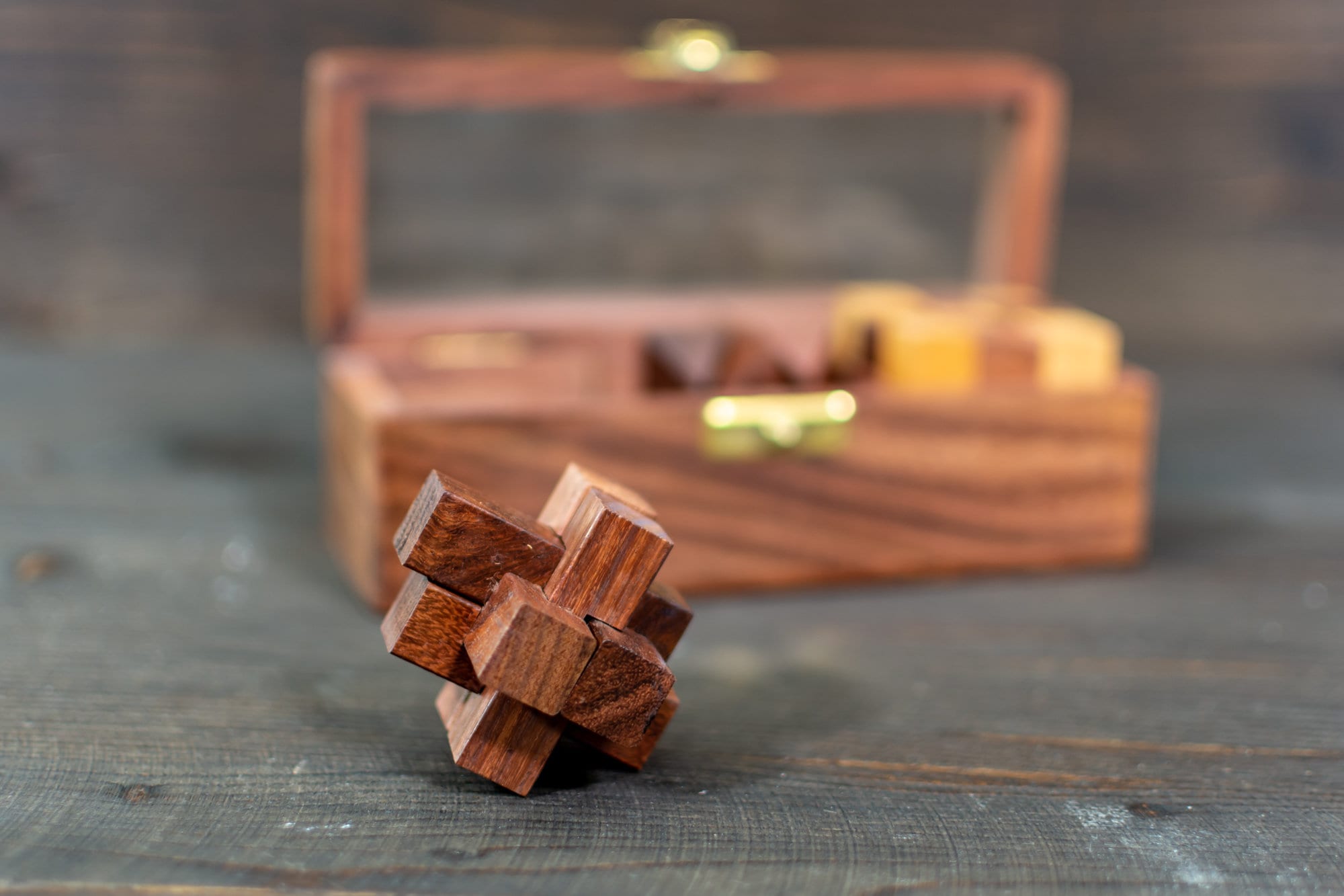 Wooden Brain Teaser Puzzles for Adults | Wooden Puzzle Box Set - Etsy