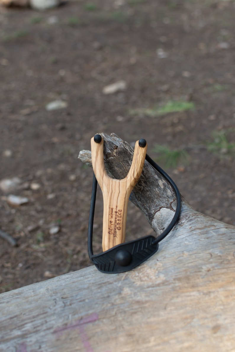Handmade Olive Wood Slingshot | Handmade Wooden Toys - Etsy