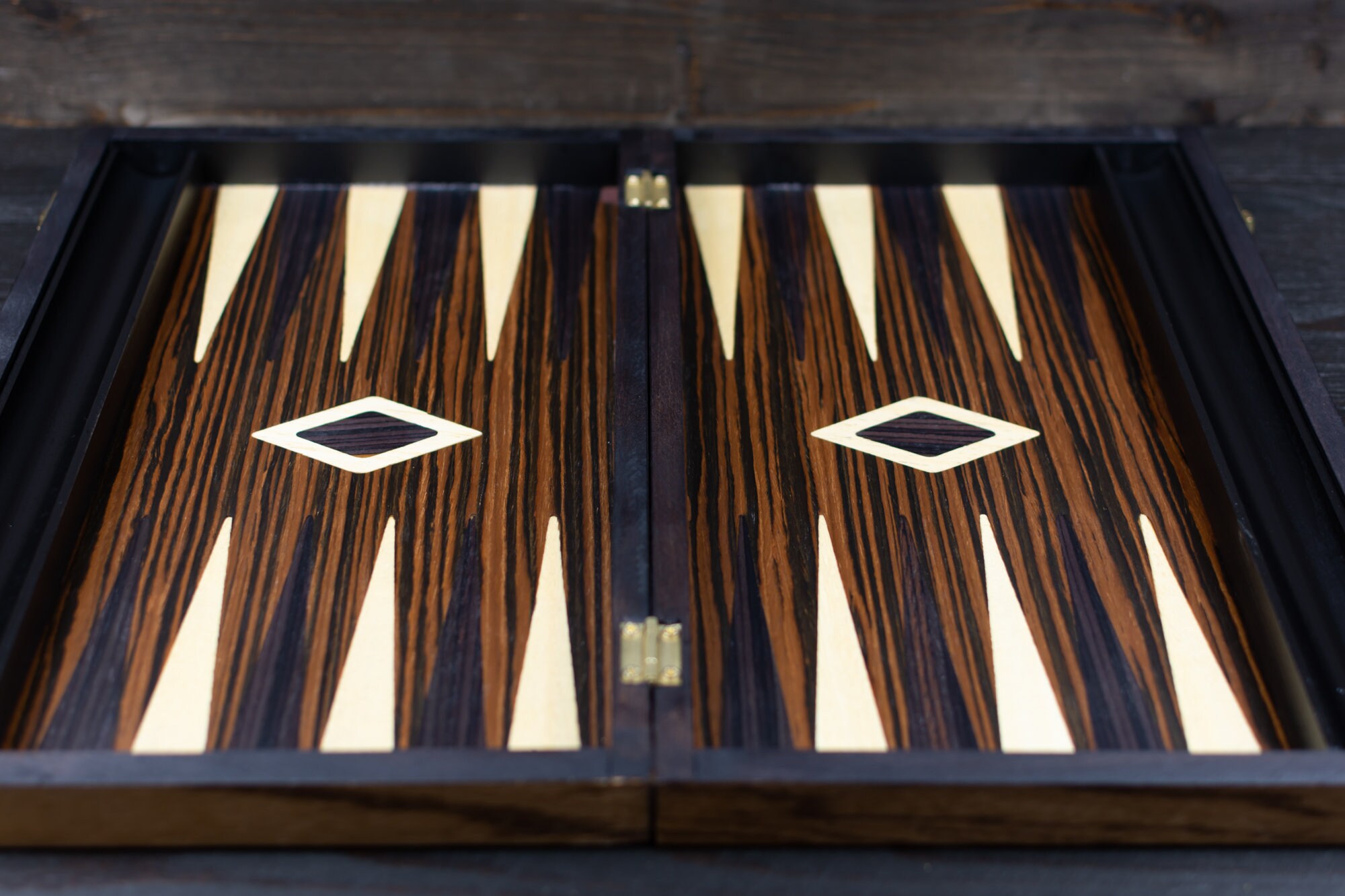 Wooden Backgammon Board Set | Unique Palisandre Wood| Medium Size ...
