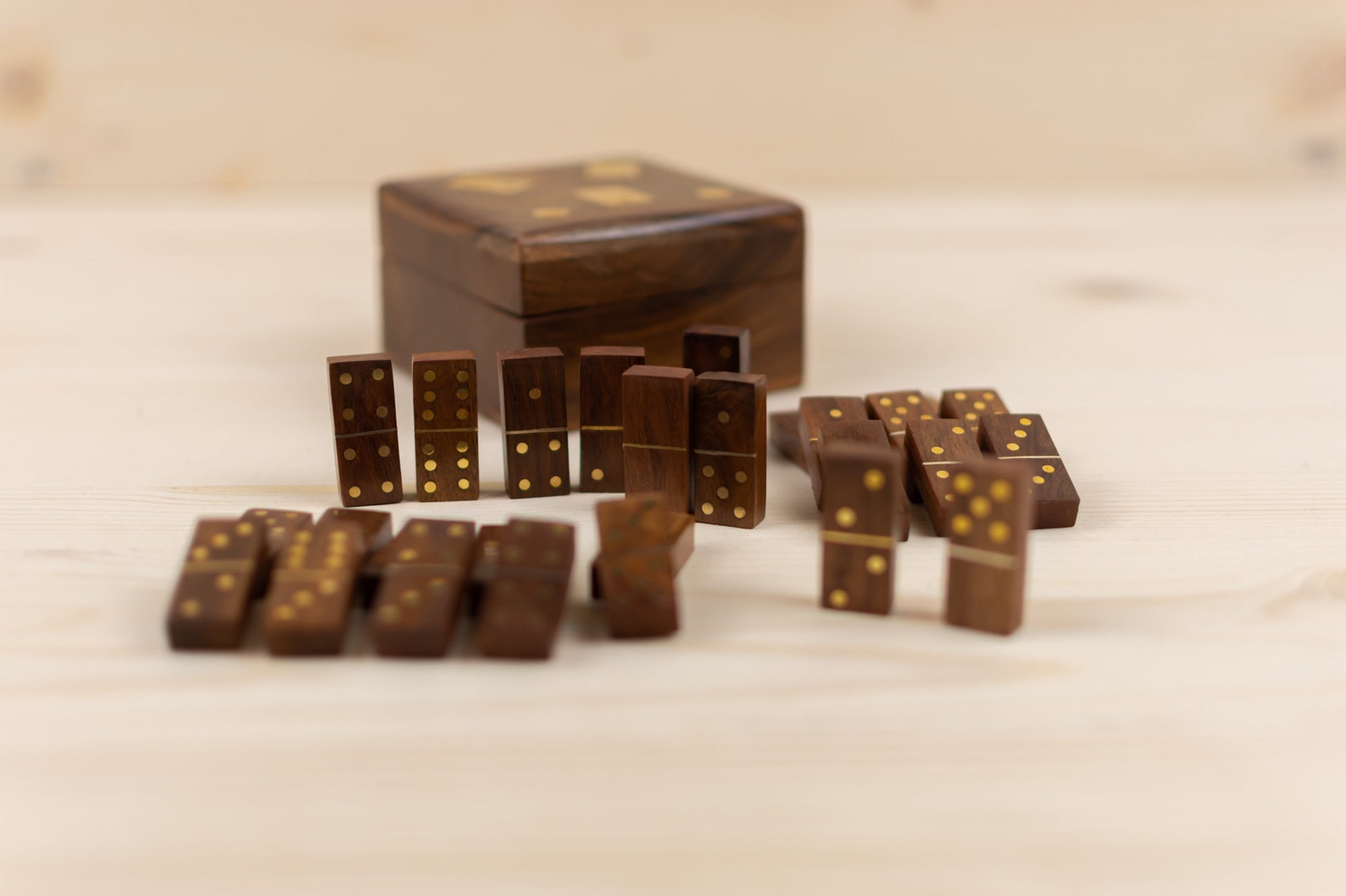 Handmade Wooden Domino Box Set | Wooden Dominoes | Deluxe Gifts - Etsy