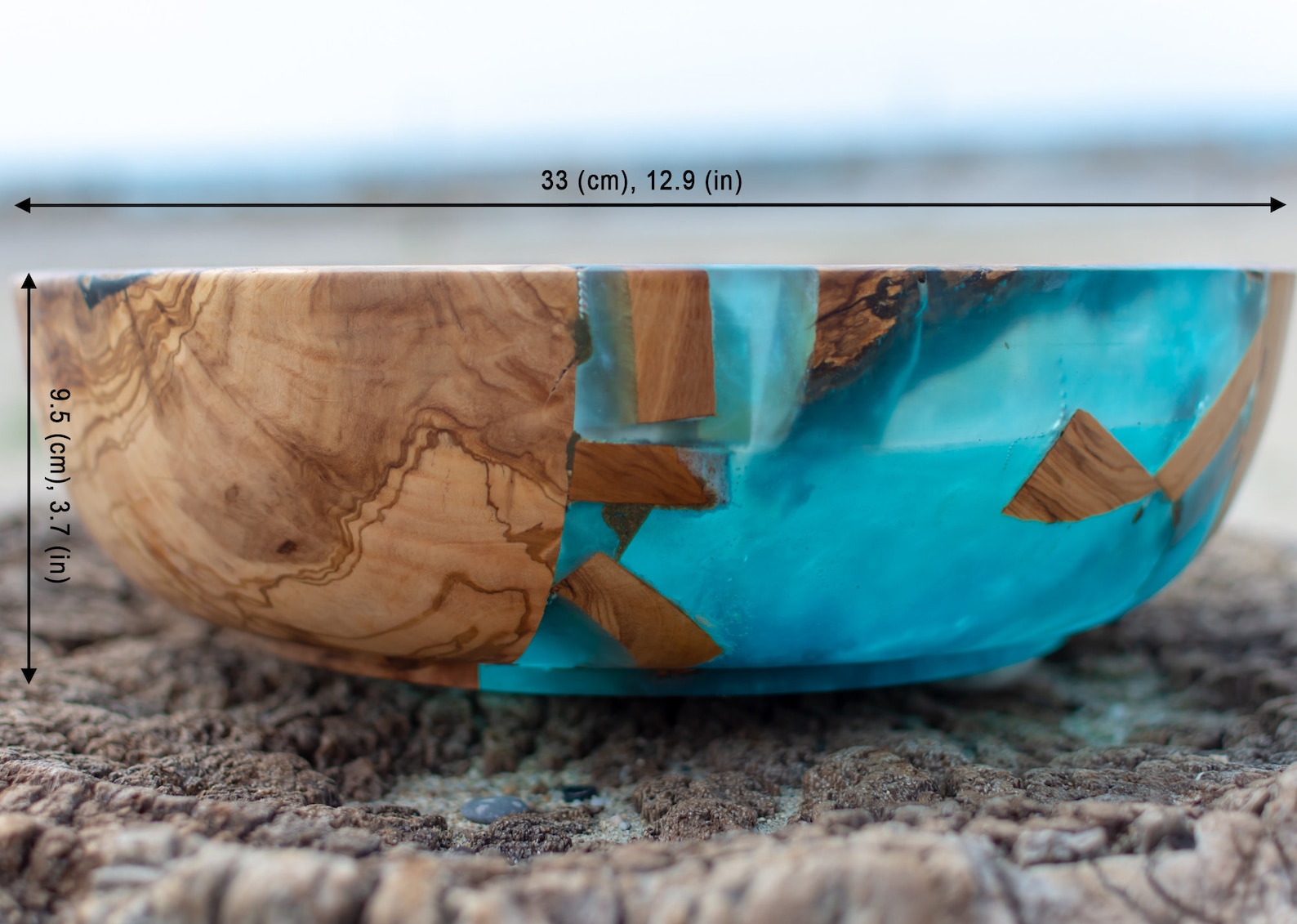 Handmade Wood Epoxy Resin Bowl for Multilple Uses Light Blue - Etsy