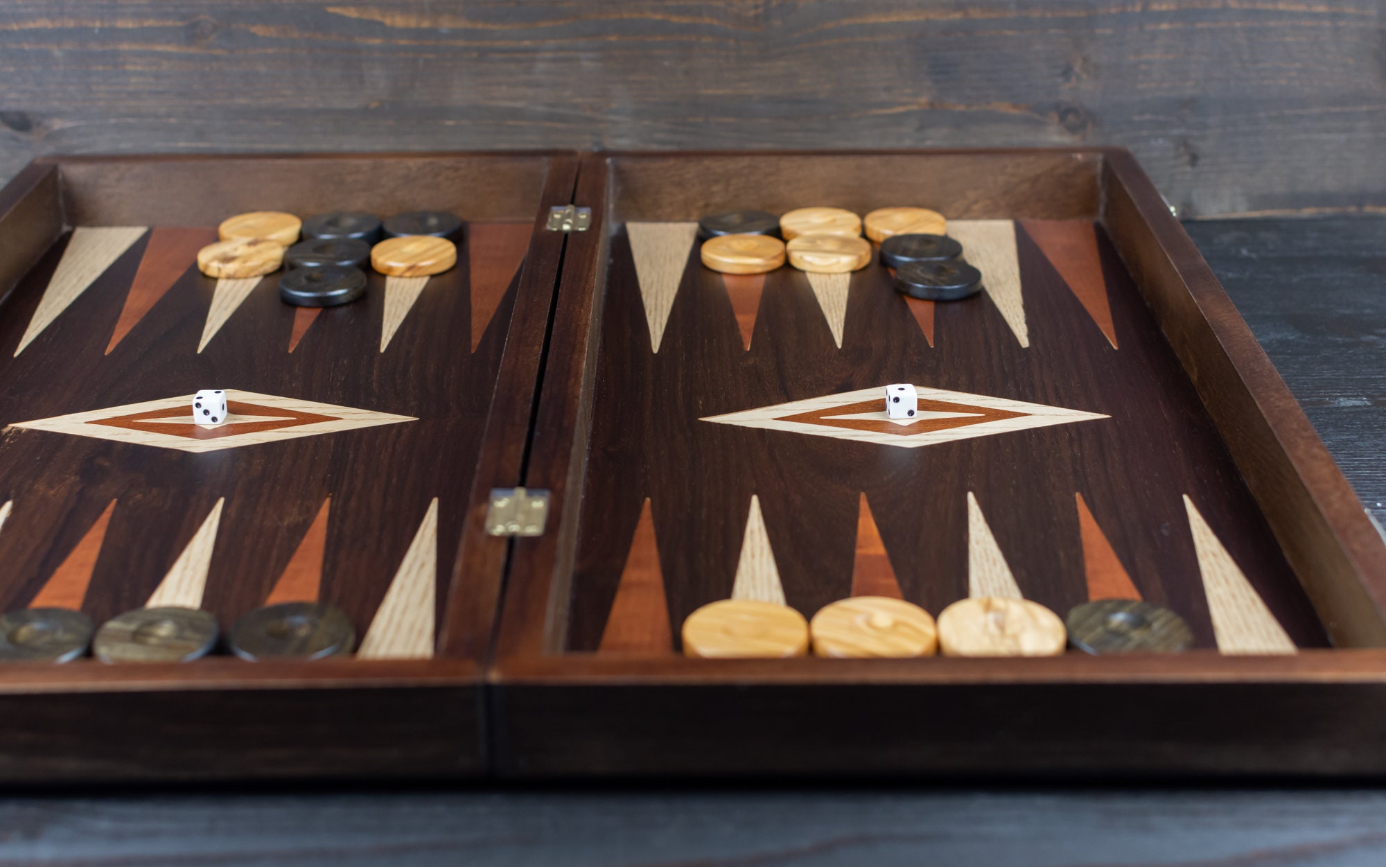 Handmade Backgammon Set ,laminate Wood,wooden Classic Games,old ...