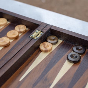 Wooden Handmade Backgammon Board Game Wooden Greek Tavli Set | Etsy