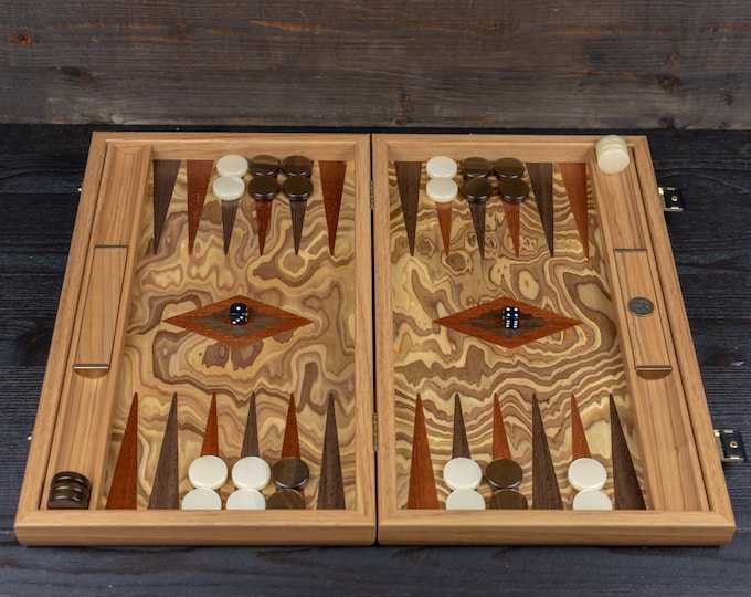 Backgammon Game Set Premium Series From Olive Tree Wood Wooden ...